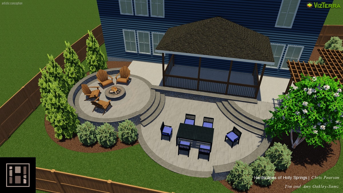 Vizterra 3D Hardscape Design | Hardscapes of Holly Springs